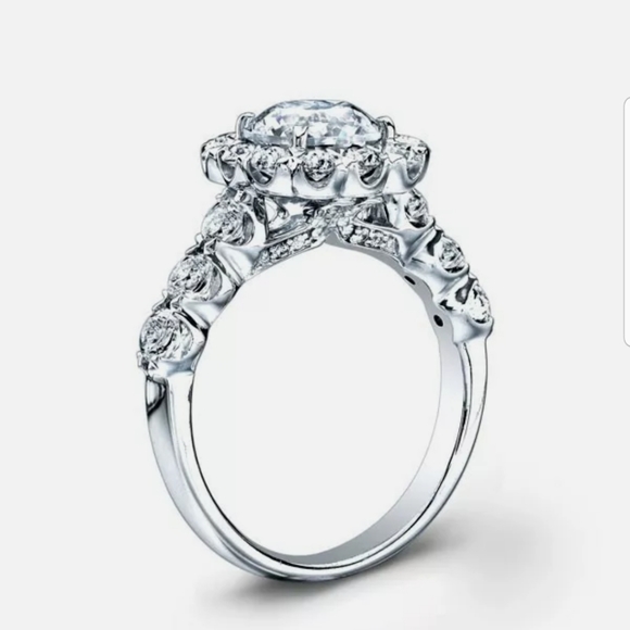 Jewelry | New 18k Gold Plated Over S925 White Diamond Ring | Poshmark